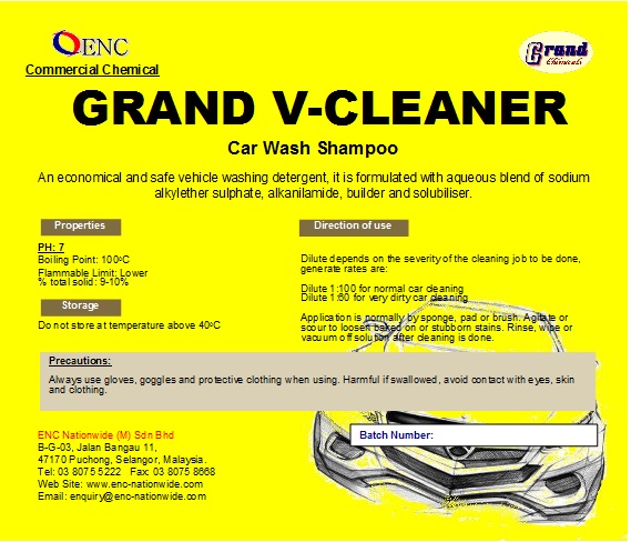 Car Shampoo | Malaysia | Manufacturer | Distributor | Supplier | ENC ...